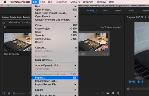 How To Delete Audio In Premiere Pro Cc Removing Audio From Videos