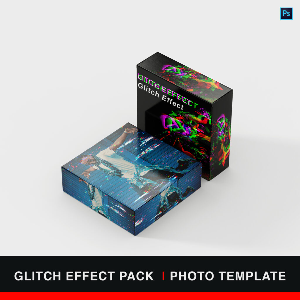 Glitch Effect Pack Photo Template Filtergrade 