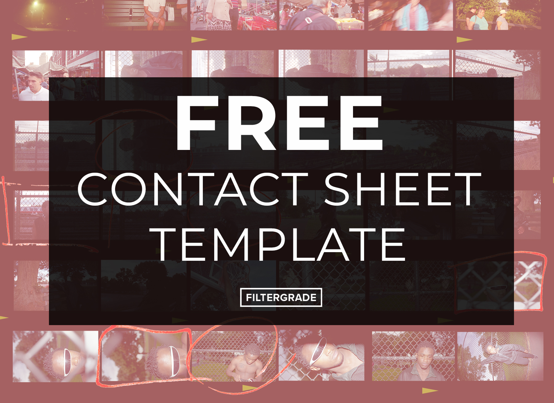 FREE Contact Sheet Template psd FilterGrade