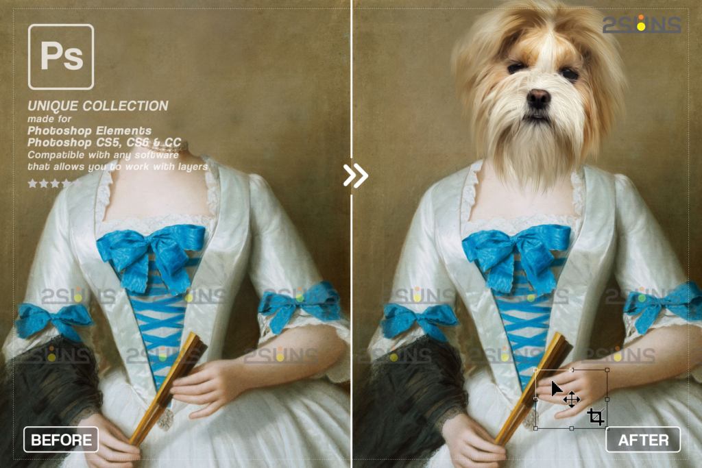 Royal Pet Portrait Template Free