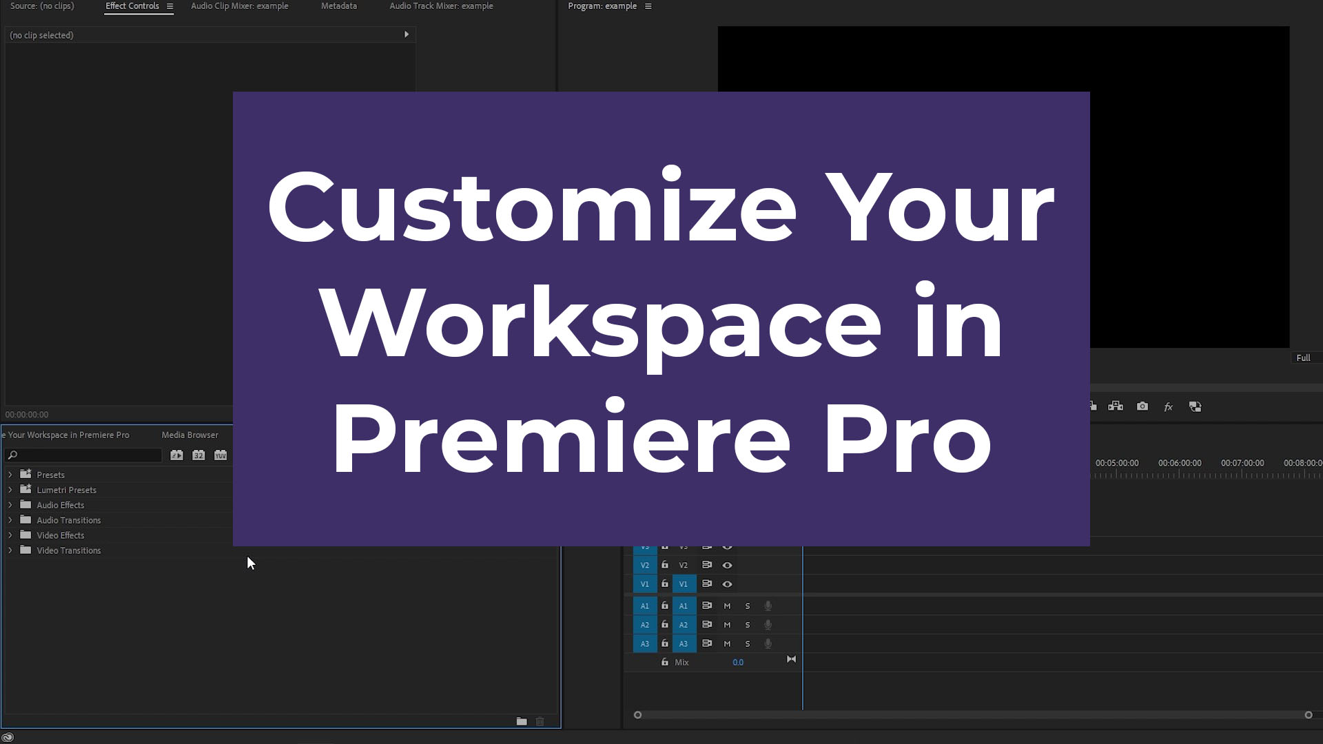 How To Customize Your Workspace In Premiere Pro FilterGrade
