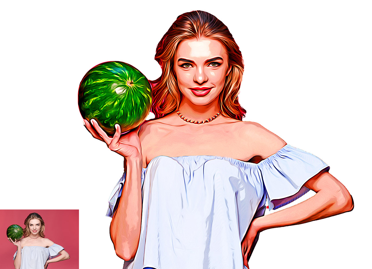 Pro Cartoon Effect Photoshop Action Filtergrade 