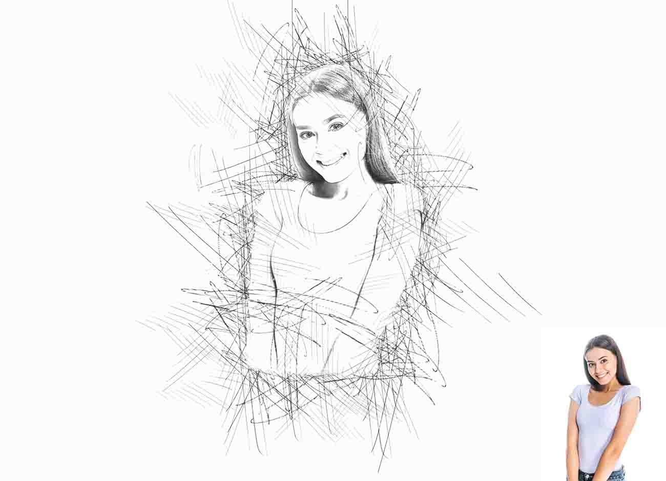 Portrait Sketch Photoshop Action Filtergrade 