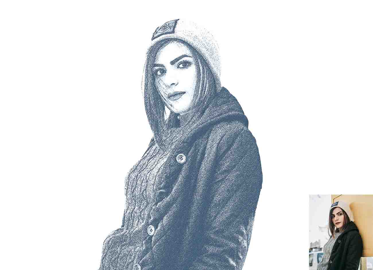 Pen Sketch Effect Photoshop Action 2 Filtergrade