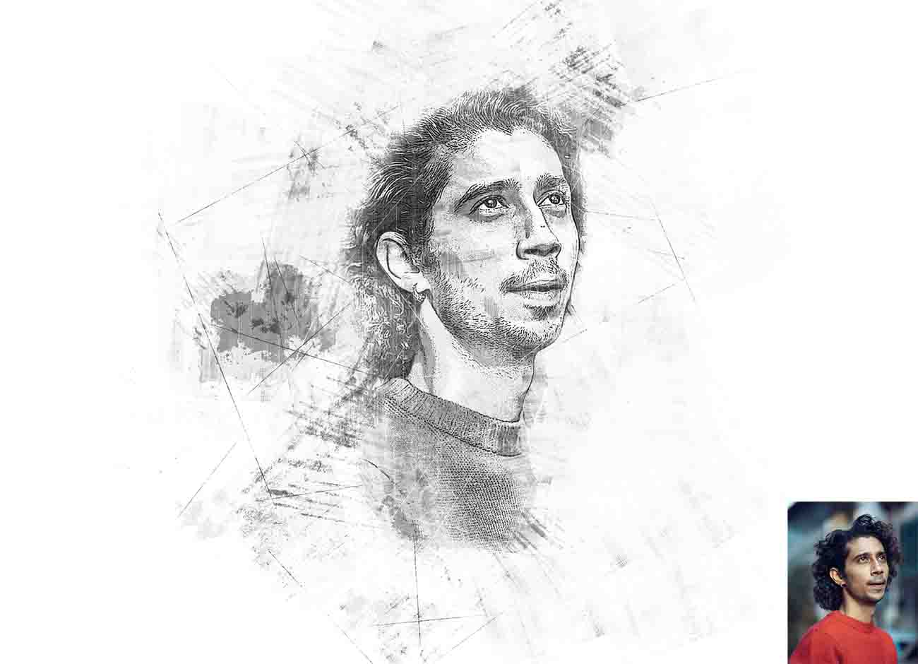 Sketch Cartoon Effect Photoshop Action Filtergrade