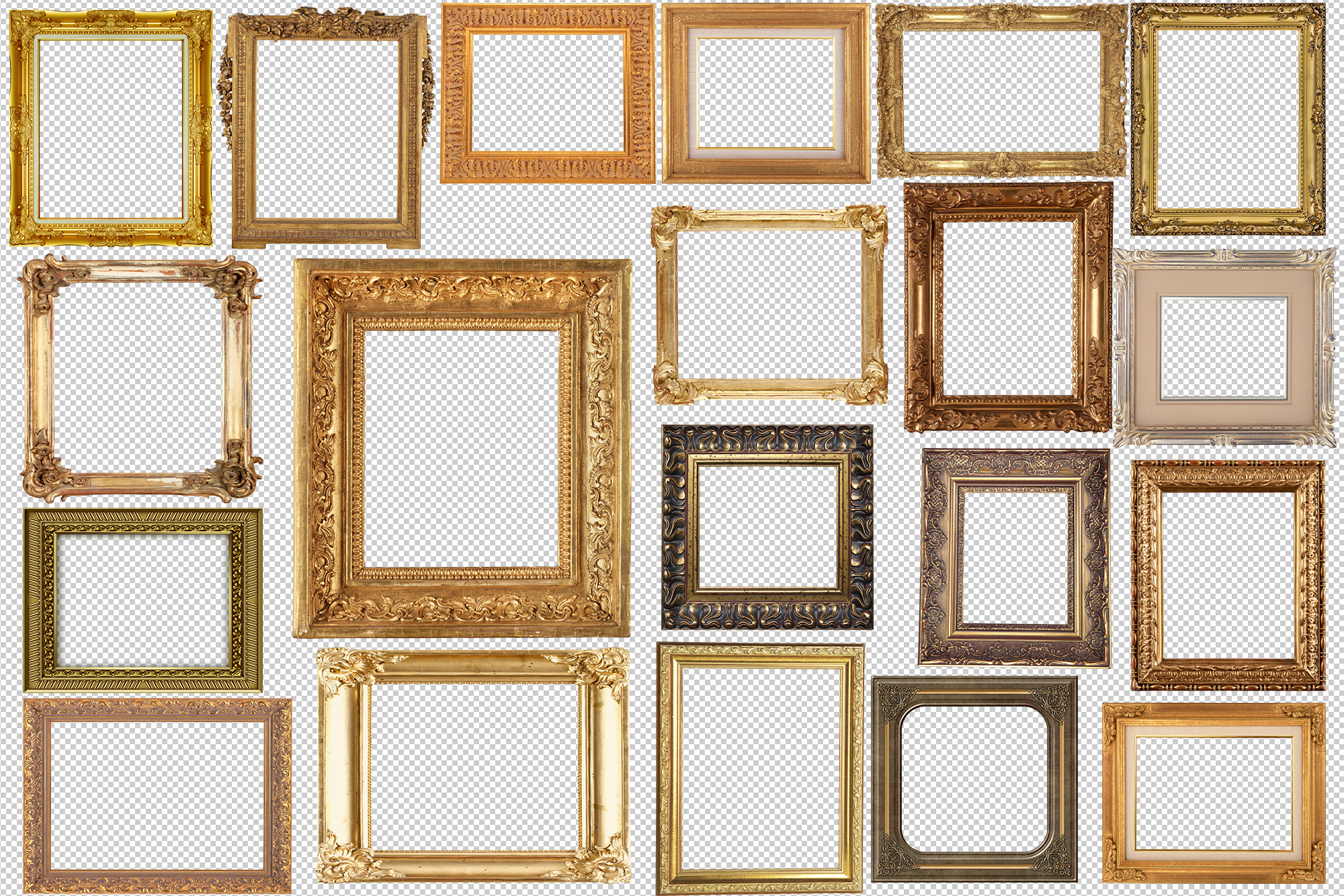 60 Golden Frames Clipart, PNG Metallic Border, Empty Antique Wood ... 60 Golden Frames Clipart, PNG Metallic Border, Empty Antique Wood ...